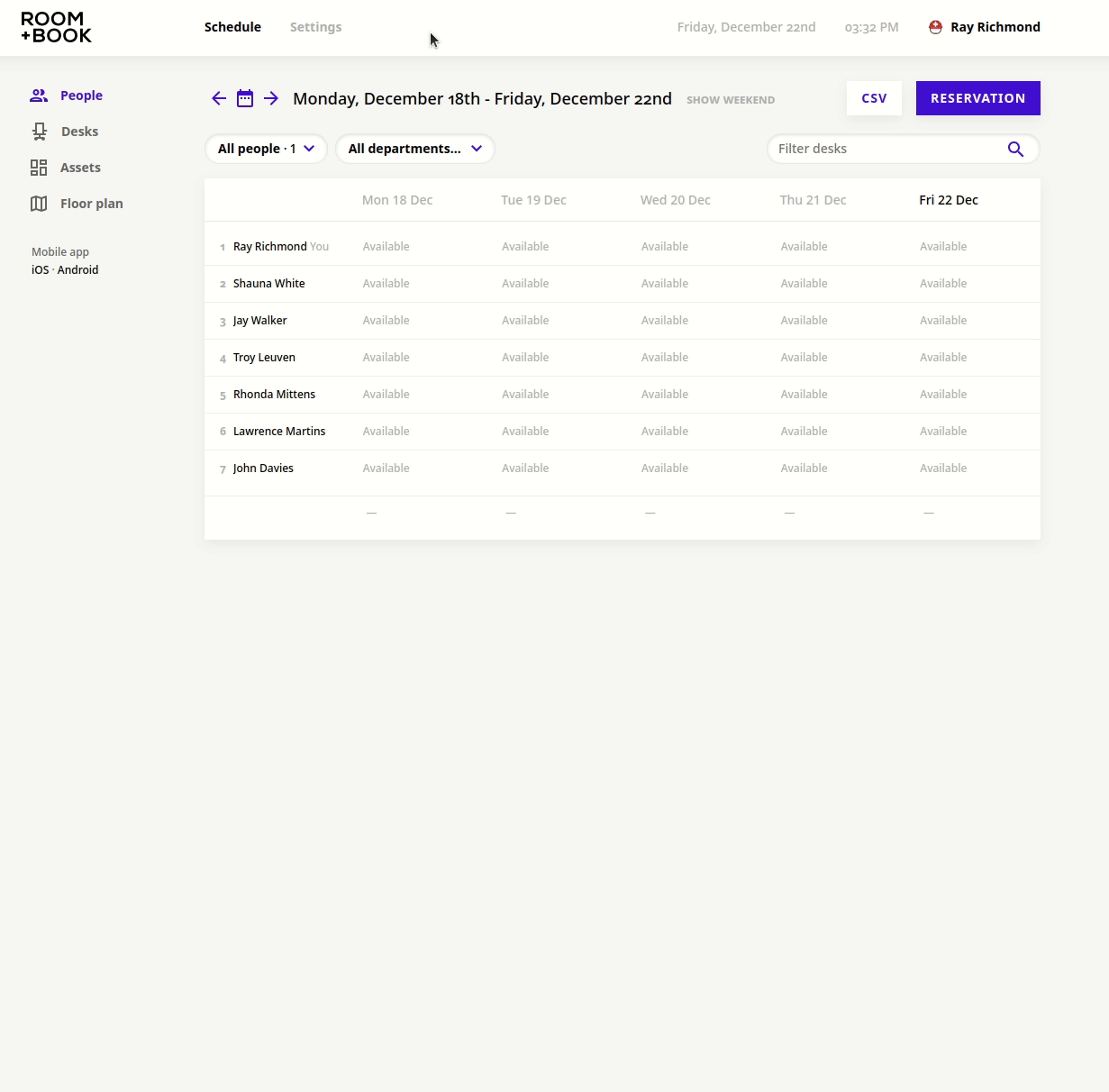 Room Booking Office web app - Departments – Room Book